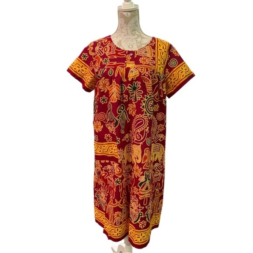 African Inspired Muumuu House Coat - Gem
